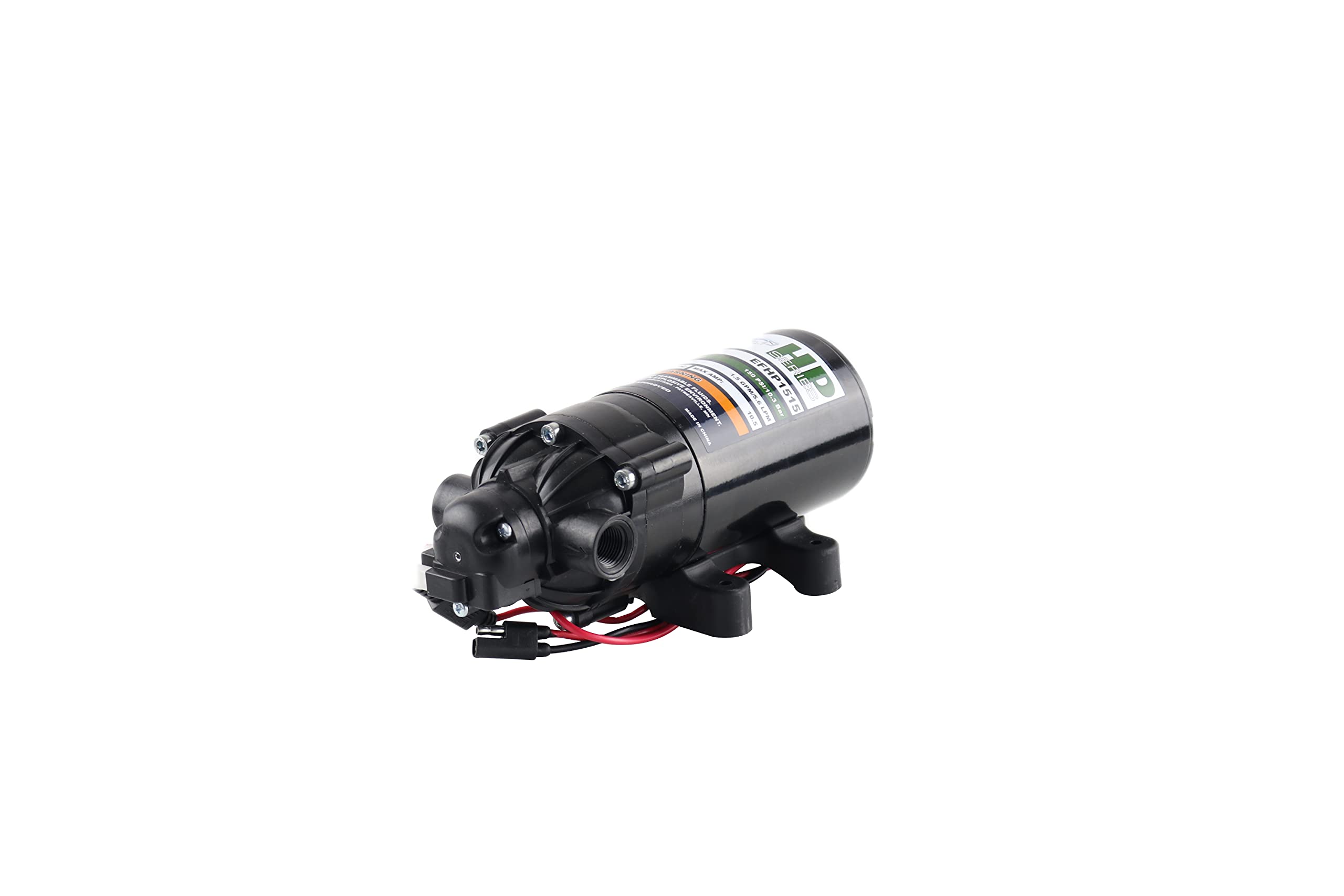 Everflo EFHP1515-BOX 12V Diaphragm Pump, Black