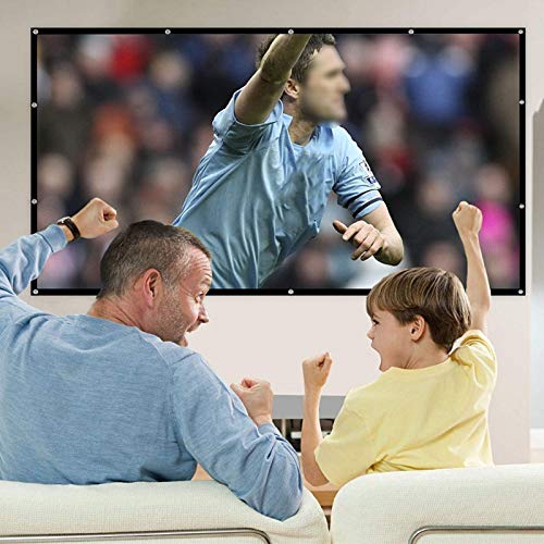 STACEY Portable Projector Screen Theater Outdoor HD White Foldable Anti- (60Inch)