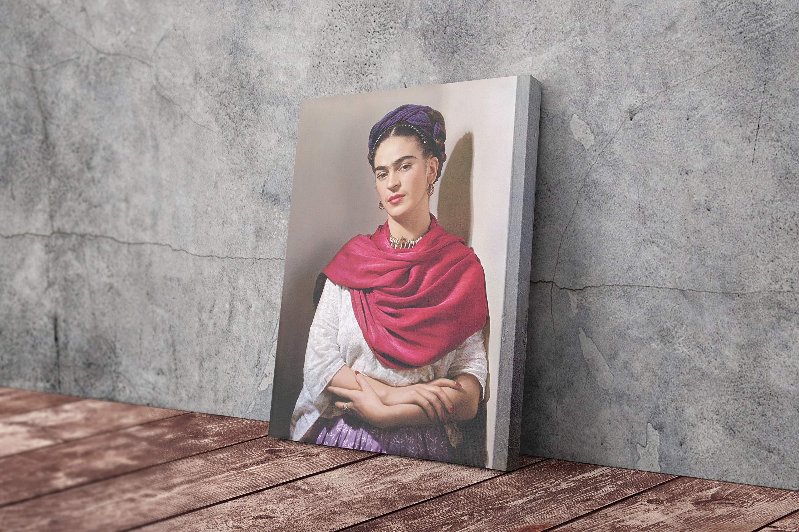 MW MERWEZI Frida Kahlo Poster Painting Canvas Wall Art Home Decor Framed Art (20"x30" Stretched on Wood)