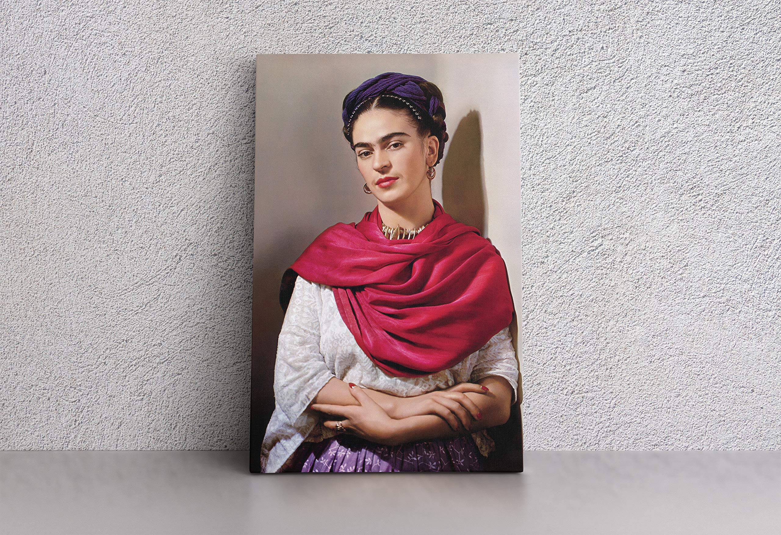 MW MERWEZI Frida Kahlo Poster Painting Canvas Wall Art Home Decor Framed Art (20"x30" Stretched on Wood)