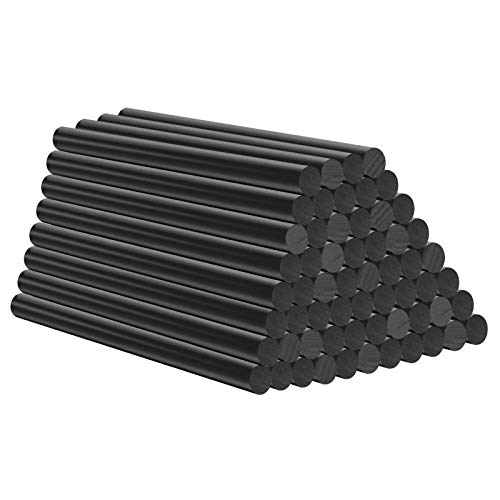 Mini Glue Gun Sticks 4" Long 0.27" Dia, Hot Glue Gun Refill Sticks, All-Purpose Dual Temp Glue Sticks(60 Pack Black)