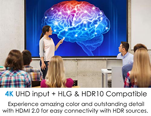 Optoma ZH403 1080p Professional Laser Projector | DuraCore Laser Light Source Up To 30,000 Hours | Crestron Compatible | 4K HDR Input | High Bright 4000 lumens | 2 Year Warranty,White