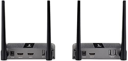 ClearClick Extend+Expand Wireless HDMI Transmitter & Receiver Kit - 5 GHz, Up to 650' Range, IR & USB Transmission (1 Transmitter + 1 Receiver Kit, Supports 4 RX)