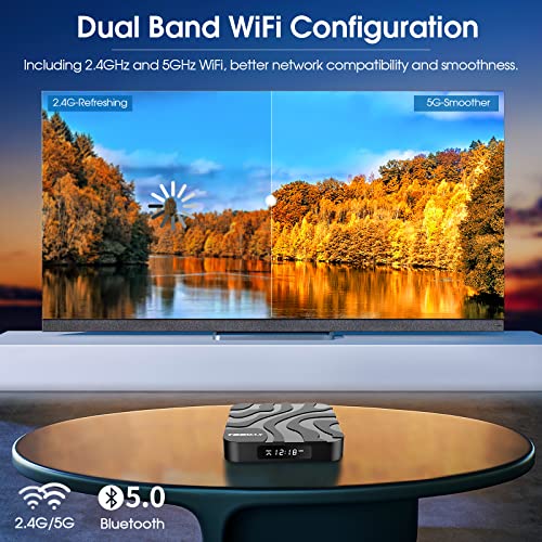 Android TV Box 12.0, Antfraer T95MAX Android TV Box H618 4GB RAM 64GB ROM Android Box Support 2.4G/5.8G WiFi6 Bluetooth 5.0 Ethernet LAN 3D 6K Video Smart TV Box