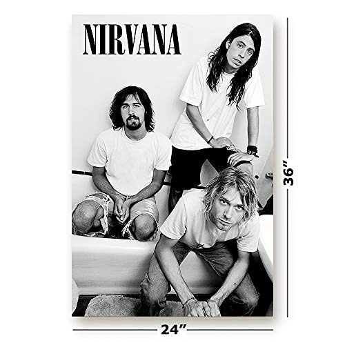 Nirvana - 3 Piece Music Poster Set (Logo/Smiley, Kurt, Krist & Dave, Kurt Live On Stage) (Size: 24" x 36" each)