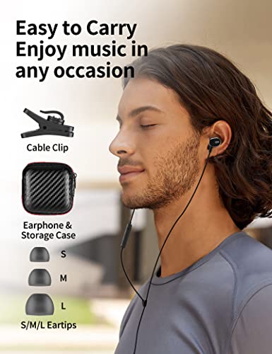 ACAGET USB C Headphones for Galaxy S23 Ultra S22 Plus Type C Earphones Noise Cancelling Wired Headphone Digital DAC HiFi Stereo in Ear Earbuds for Samsung A53 S21 S20 FE Pixel 7 Pro 6A iPad Pro Black