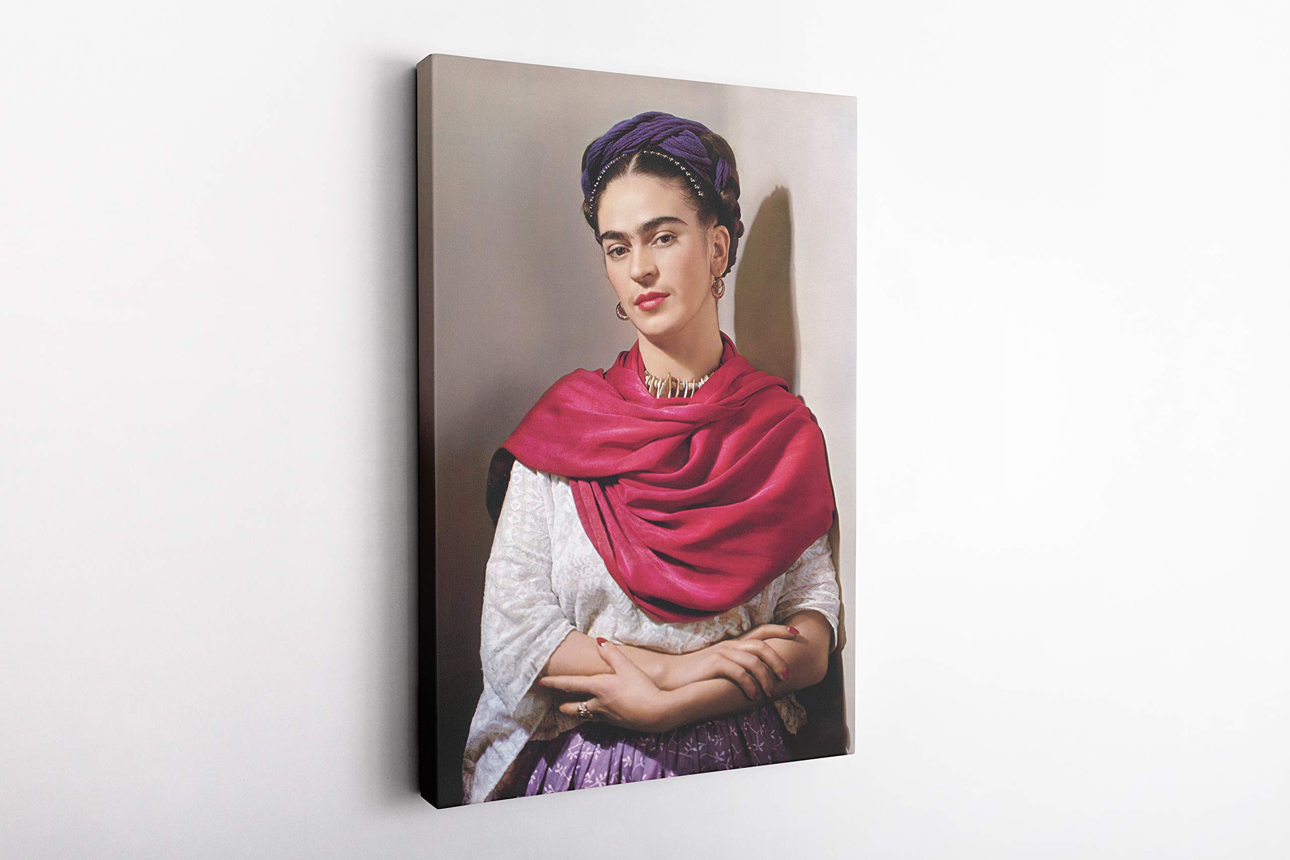 MW MERWEZI Frida Kahlo Poster Painting Canvas Wall Art Home Decor Framed Art (20"x30" Stretched on Wood)