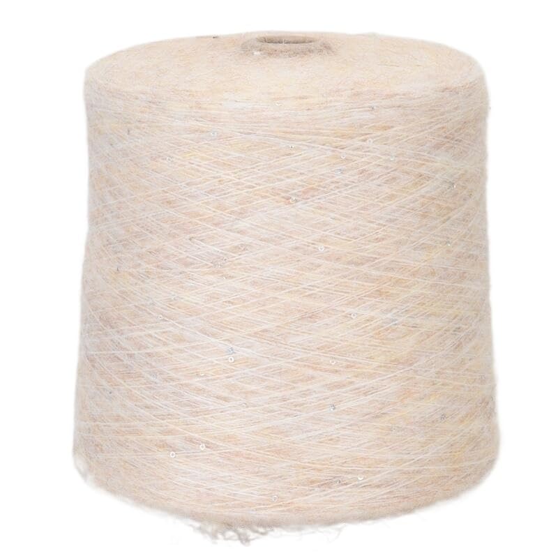 500g/Ball/Mohair Alpaca Sequins Yarn DIY Knitting Wool Sweaters, Coats, Socks, Hats Yarn (Color : 839- Orange)
