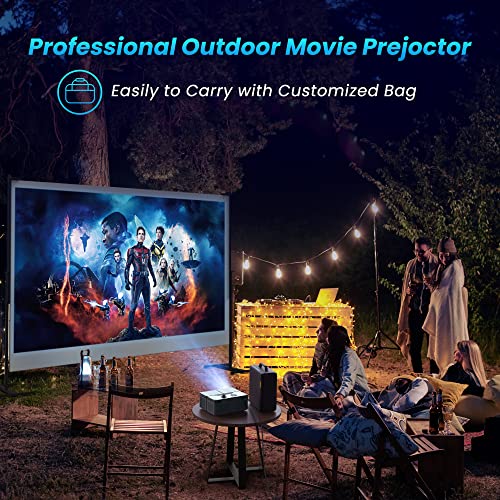 Projector with WiFi and Bluetooth, 5G Mini 1080P/ 4K Support Outdoor Movie Projector, 680 ANSI Ricilar Portable Home Theater Video Projector Compatible with Phone/TV Stick/USB (Screen not Included)