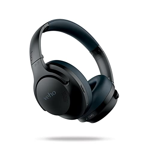 Veho ZB-7 Wireless Active Noise Cancelling Headphones | 5.0 Bluetooth | Over Ear style | 32H playtime | Premium dual-core speakers | Multiple point connection | VEP-024-ZB7-B