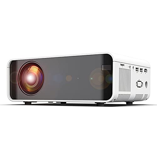 4K WiFi Projector, Full HD 1080P Bluetooth Projector for Outdoor Movies, 3500 Lux 3D LCD Home Theater with 30000 Hrs LED Lamp Life Support VGA/AV/HDMI/USB/TF Card, 150" Projector Display(White)