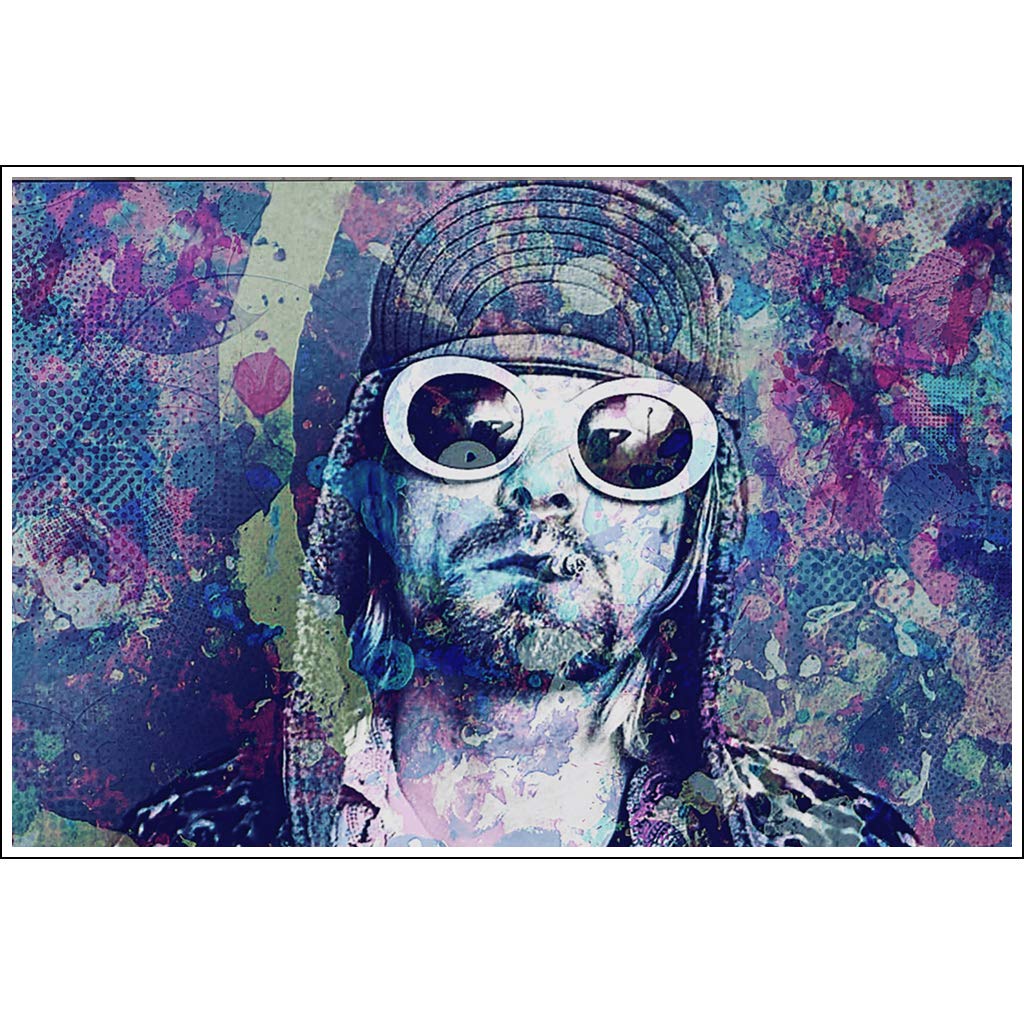 Teen Spirit by Derek Royal Kurt Cobain Nirvana Wall Art Print Poster for Framing
