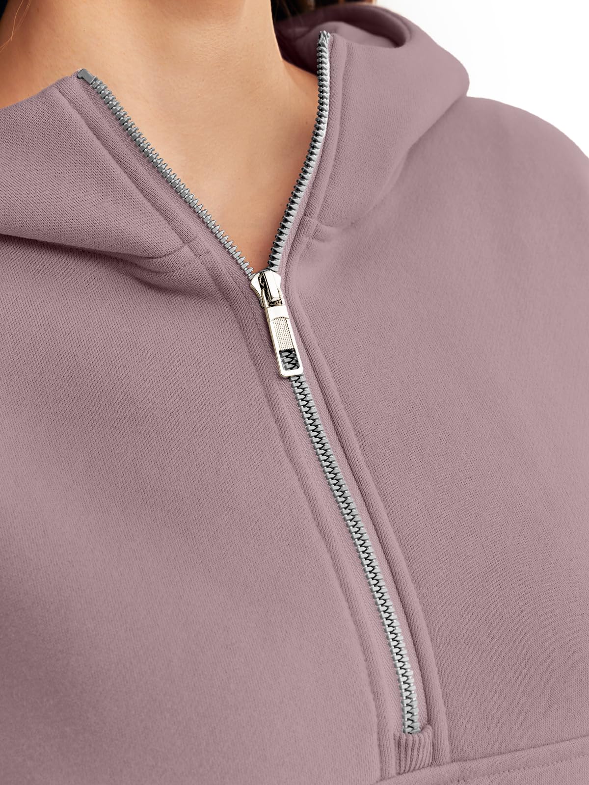 EFAN Sweatshirts Womens Hoodies Oversized Sweaters Quarter Half Zip Pullover Winter Jackets Fall Fashion Outfits 2023 Y2K Clothes Darkpink