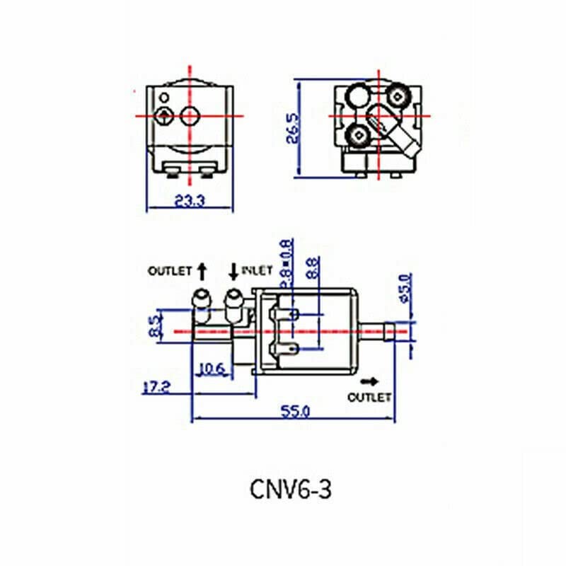 Submersible Sump Pump 12V 2-Position 3-Way Mini Electric Solenoid Valve N/C Flow Control Switch Valve Transfer Pump