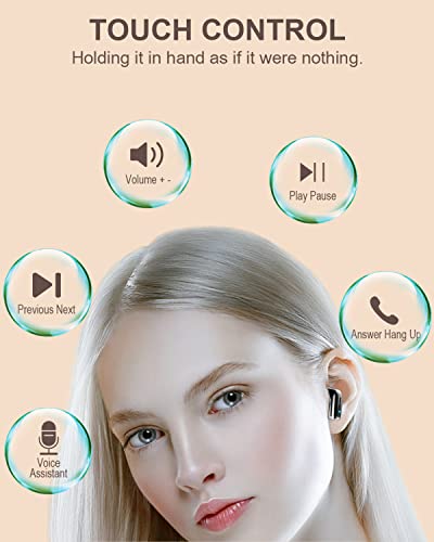Wireless Earbud, Bluetooth 5.3 Headphones with ENC HD Mic, Bluetooth Earphones with Deep Bass, Bluetooth Earbud in Ear Noise Cancelling, 40H Wireless Headphones IP7 Waterproof Ear Buds[2022 Upgrade]