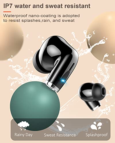 Wireless Earbud, Bluetooth 5.3 Headphones with ENC HD Mic, Bluetooth Earphones with Deep Bass, Bluetooth Earbud in Ear Noise Cancelling, 40H Wireless Headphones IP7 Waterproof Ear Buds[2022 Upgrade]