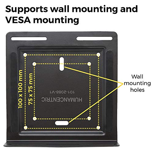 HumanCentric Universal Wall and VESA Mount, Adjustable Strap Mount for Small Computers, UPS Units, Cable Boxes, Modems and Other Electronic Devices, Mounts on The Wall or Back of a Computer Monitor