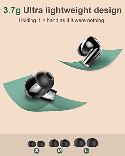 Wireless Earbud, Bluetooth 5.3 Headphones with ENC HD Mic, Bluetooth Earphones with Deep Bass, Bluetooth Earbud in Ear Noise Cancelling, 40H Wireless Headphones IP7 Waterproof Ear Buds[2022 Upgrade]