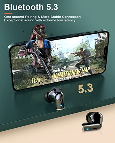 Wireless Earbud, Bluetooth 5.3 Headphones with ENC HD Mic, Bluetooth Earphones with Deep Bass, Bluetooth Earbud in Ear Noise Cancelling, 40H Wireless Headphones IP7 Waterproof Ear Buds[2022 Upgrade]