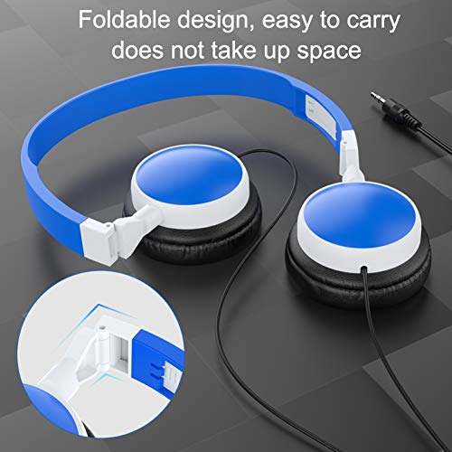 LUYANhapy9 Gaming Headphone,Wired Foldable 3.5mm HiFi Audio Bass Headset Stereo Surround Noise Cancelling Over Ear for Phone/Tablet White One Size