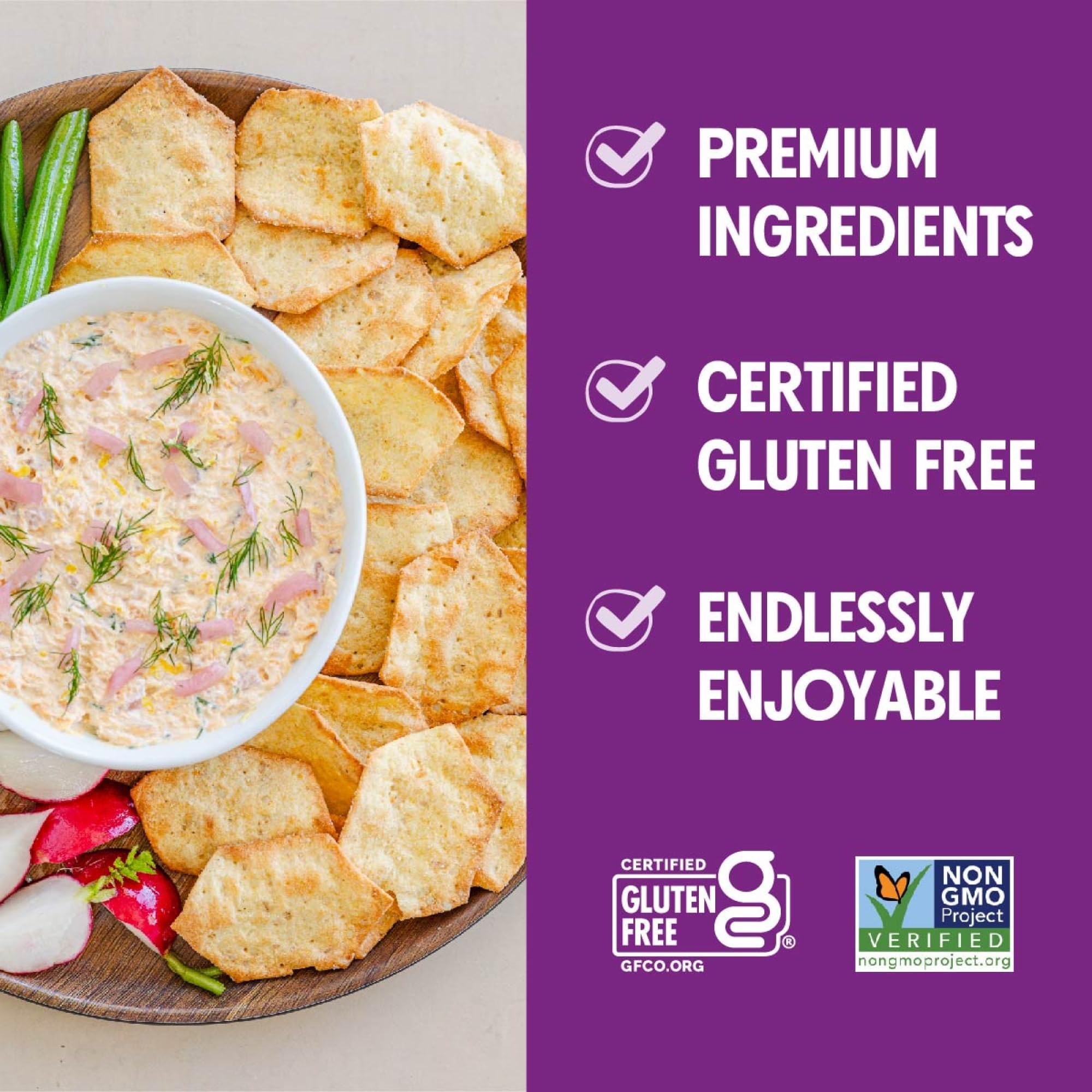 Milton’s Gluten Free Crackers, Crispy Sea Salt - Non-GMO Project Verified, Kosher, Certified Gluten Free Snack, 5 Grains In Every Bite - 20 Oz