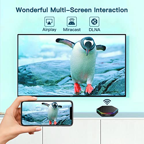Newest Android TV Box 12.0, T95Z Plus Android TV Box 4GB 32GB Allwinner H618 Quad core 64-bit Smart Android TV Box with 2.4/5GHz Dual-WiFi 6K UHD WiFi 6 BT5.0 Ethernet 100M