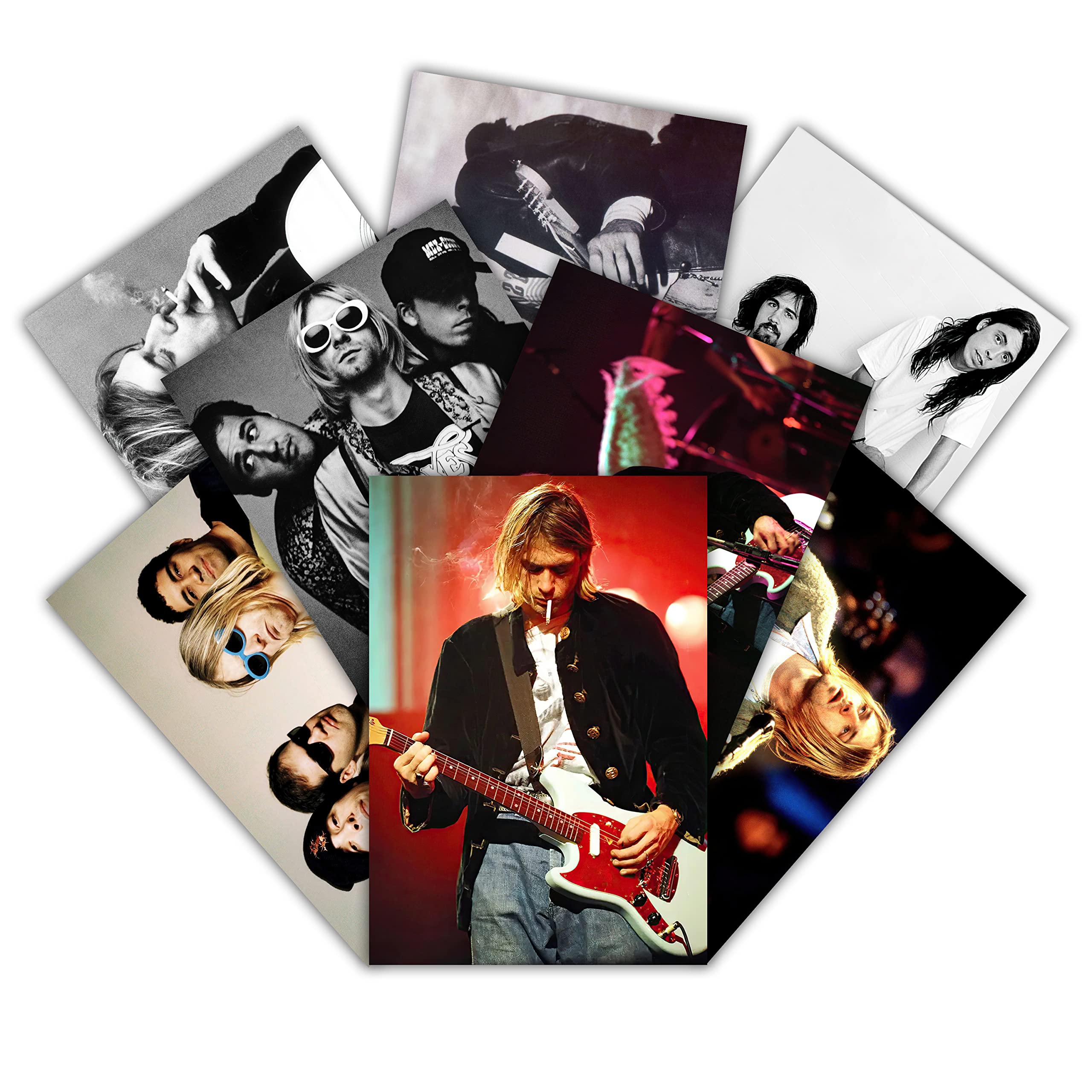 Babymiu Music Rock Decor Wall Poster 8-Pack 11.5" x 16.5",Music Band Merch Party Unframed Version HD Printing Poster for Room Club Wall Art Decor