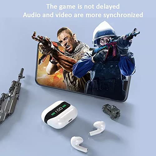 AD Pro3 Earpods Wireless Airdots Bluetooth 5.3 Multi-Function Touch Earbuds Microphone Auto Pairing Earphone Battery Display Charging Headset Voice Assistant Deep Bass Stereo Sound (Black)