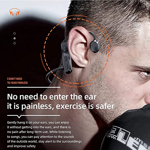 Newly Premium Bone Conduction Open-Ear Sport Headphones β Noise Cancelling Earphones - Built-in Mic Sweat Resistant Earphones for Workouts and Running with Deep Base (Green)-2