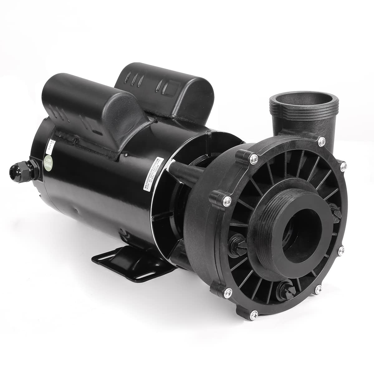 XtremepowerUS 3.0HP High Flow 230 Volt Spa Pump Side Discharge Pump 2" Intake Circulating Hot Tub 2-Speed, Fitting Set Included