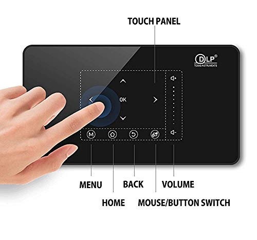 DROOS Mini Video Projector,Mini Projector Portable 5000 S Touch Screen Android 6.0 Supports Decoding 3D for Home Theater Entertain(projectors)