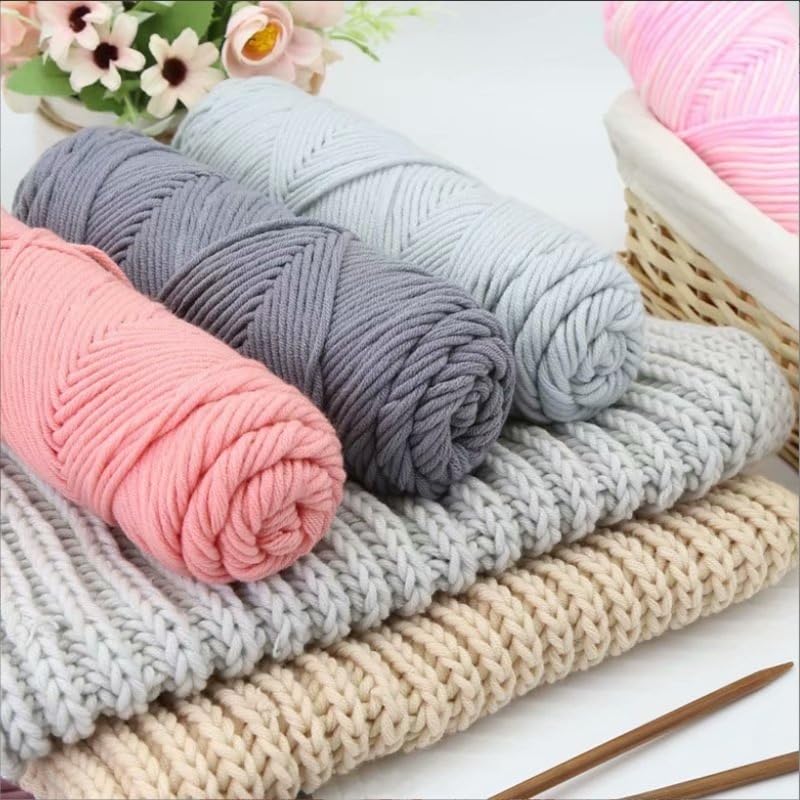 Soft Milk Cotton Knitting Wool Ball for DIY Hat and Scarves β Hand Weaving Technique - Crocheted Yarn Ball (Color : QRM-31)