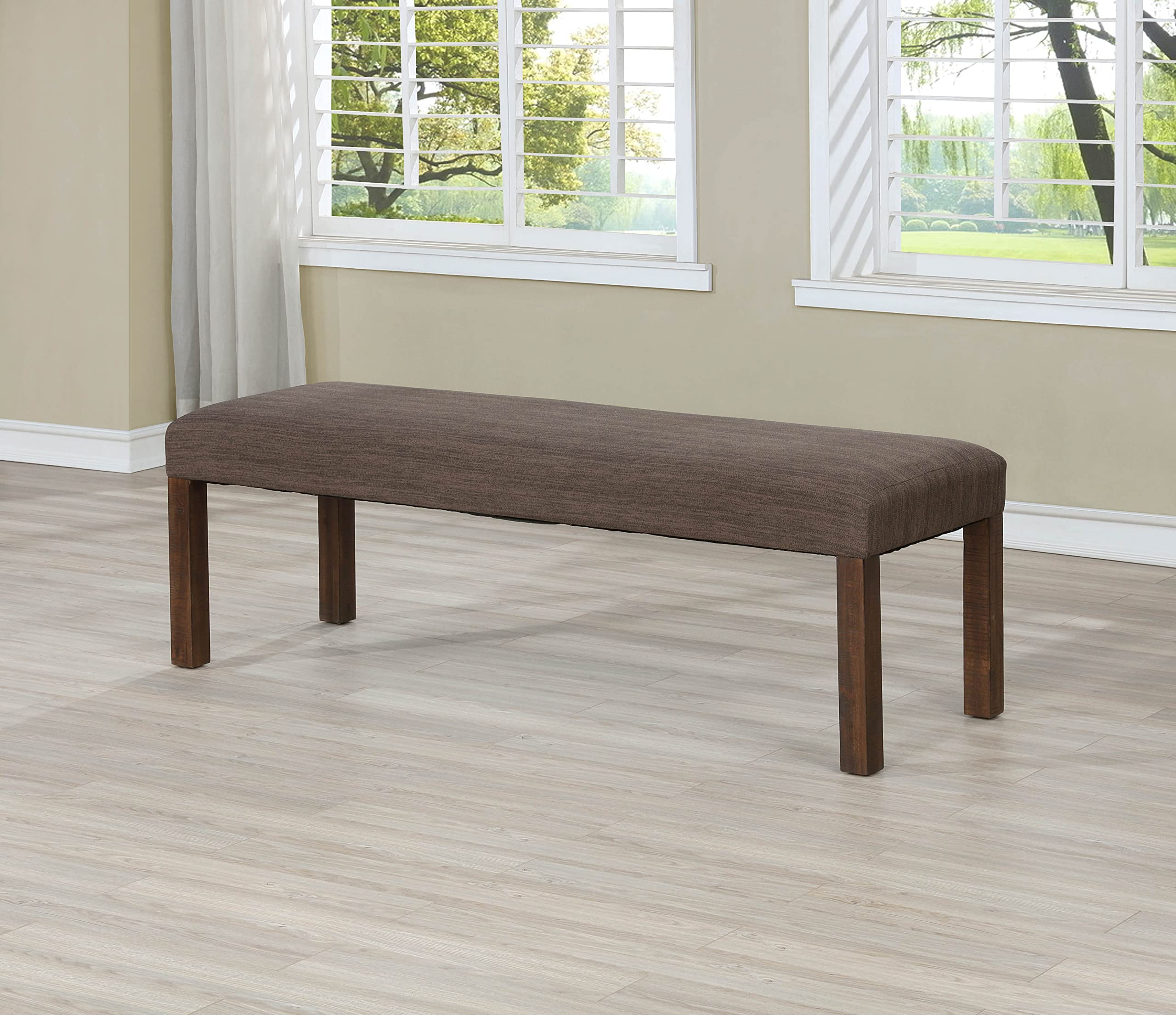 Milton Greens Stars Brown Wire Brushed Dining Bench