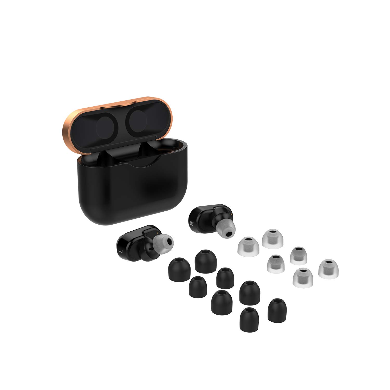 ECSEM Replacement Eartips for Sony WF-1000XM4,WF-1000XM3 Ear Tips,XS/S/M/L 7 Pairs Soft Silicone Earbuds Tips Compatible with Sony WF-1000XM4,WF-1000XM3 Tips,SML,7Pairs