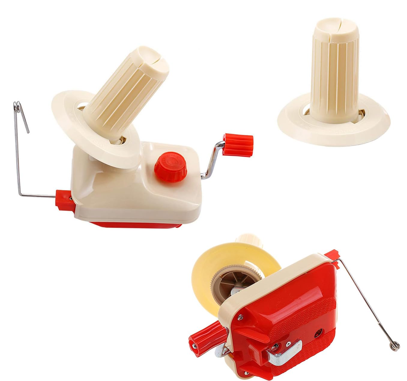 Martina Online Yarn Winder into Organized Balls Tangle-Free with Portable Hand Operated Yarn Ball Winder Making Knitting and Crocheting Like a Breeze with Fixing Clamping Hook.
