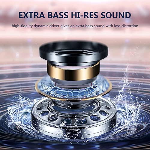 Neck-Mounted Earphones Wireless Sports Bluetooth Earbuds bass Boost in-Ear Noise Isolation,Magnetic Neckband earhooks Bluetooth Headphones with mic,80 Hours Playback,LED,USB-C (Blue)