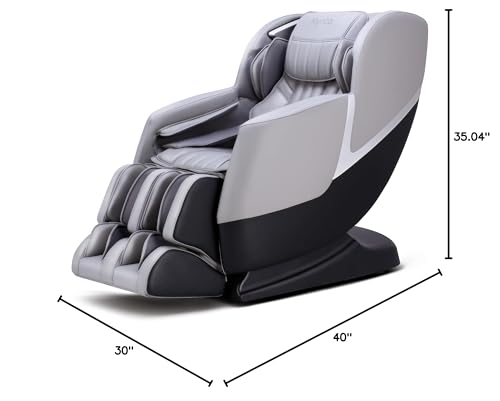 MYNTA 2024 Upgraded 3D Massage Chair, Full Body Massage Chair Recliner with Zero Gravity, Body Scan, Thai Stretch, Heat, Airbags, Bluetooth Speaker, Fully Assembled, MC2100 (Grey)