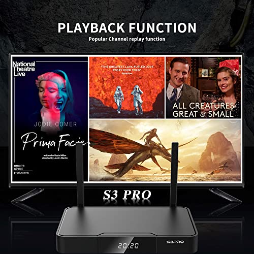 New 2023 S3 PRO Android 9 Smart TV Box 6k Ultra HD Built-in Voice Control System 32GB Storage