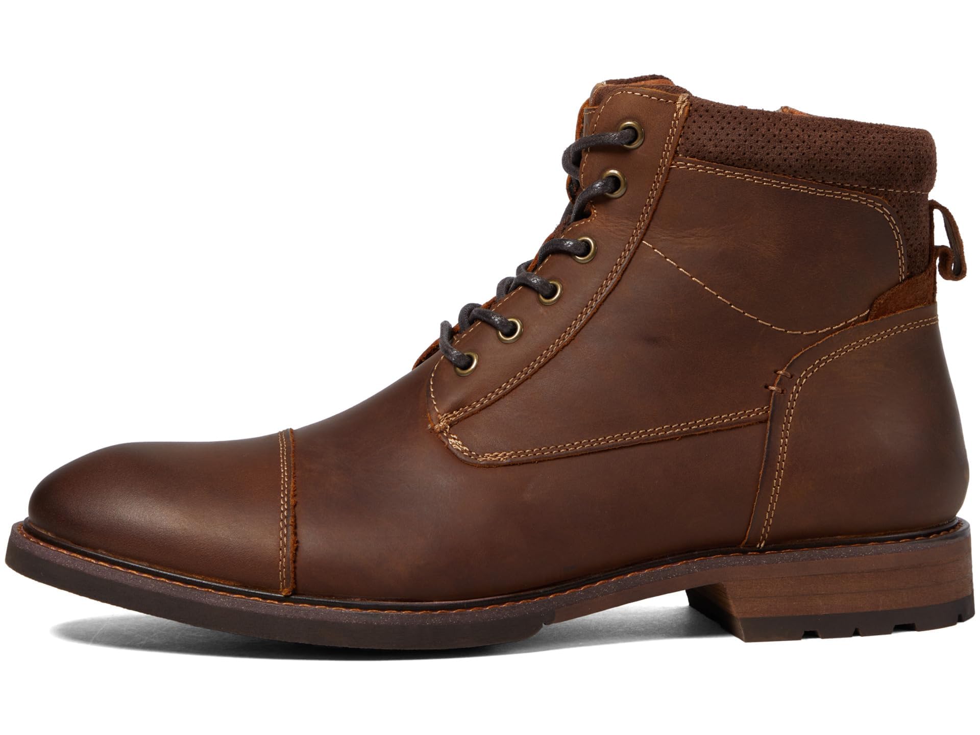 Florsheim Mens Chalet Cap Toe Boots Brown Crazy Horse 14 Medium