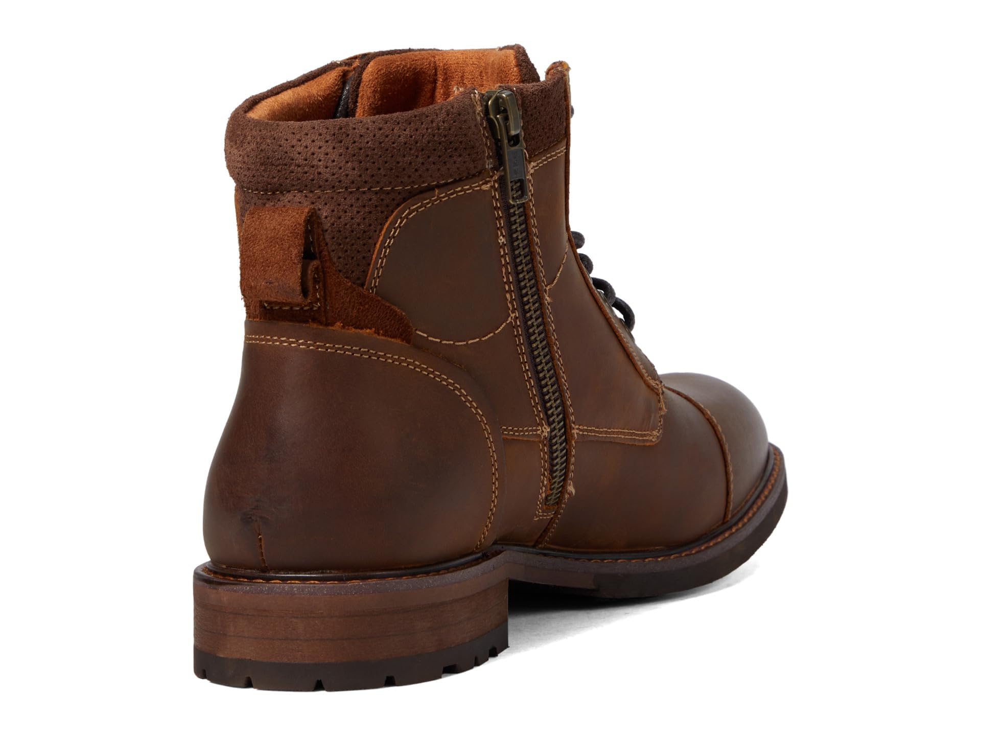 Florsheim Mens Chalet Cap Toe Boots Brown Crazy Horse 14 Medium