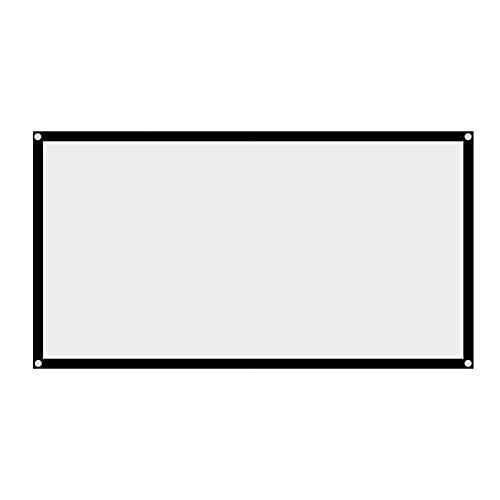 72Inch Video Projection Screen, 72in 16:9 HD Anti Crease Portable Foldable White Projector Screen 4:3 No Crease Movie Projection Screen for Outdoor Indoor Home Theater