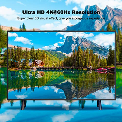 JCHICI HDMI Repeater 2.0, 4Kx2K 1080P 3D HDMI Signal Amplifier Booster Up to 164ft (50M) Transmission Distance 18Gbps Bandwidth HDCP 2.2