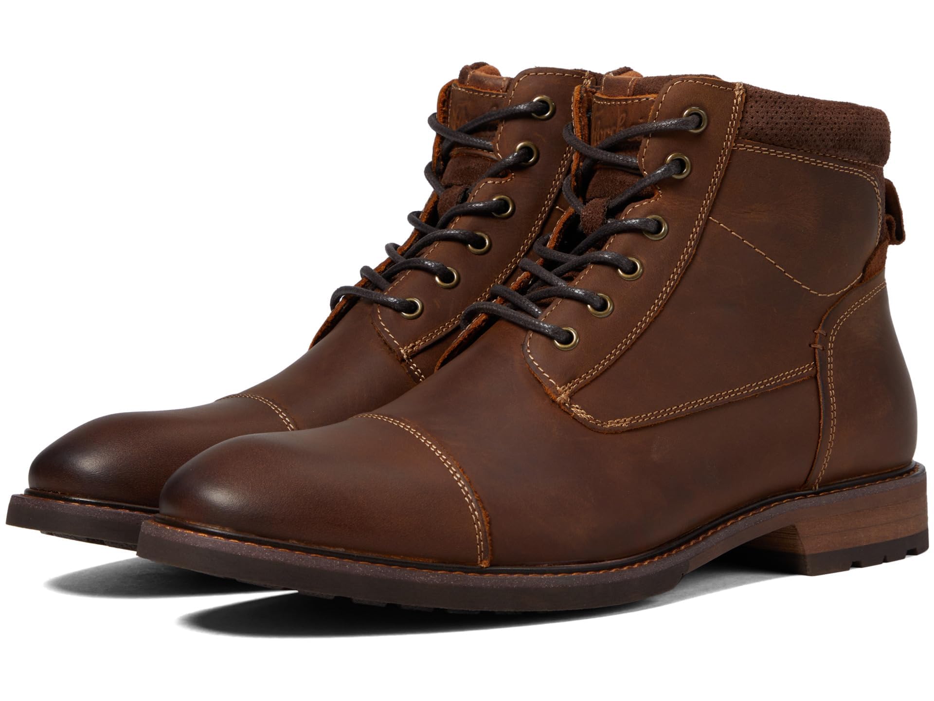 Florsheim Mens Chalet Cap Toe Boots Brown Crazy Horse 14 Medium