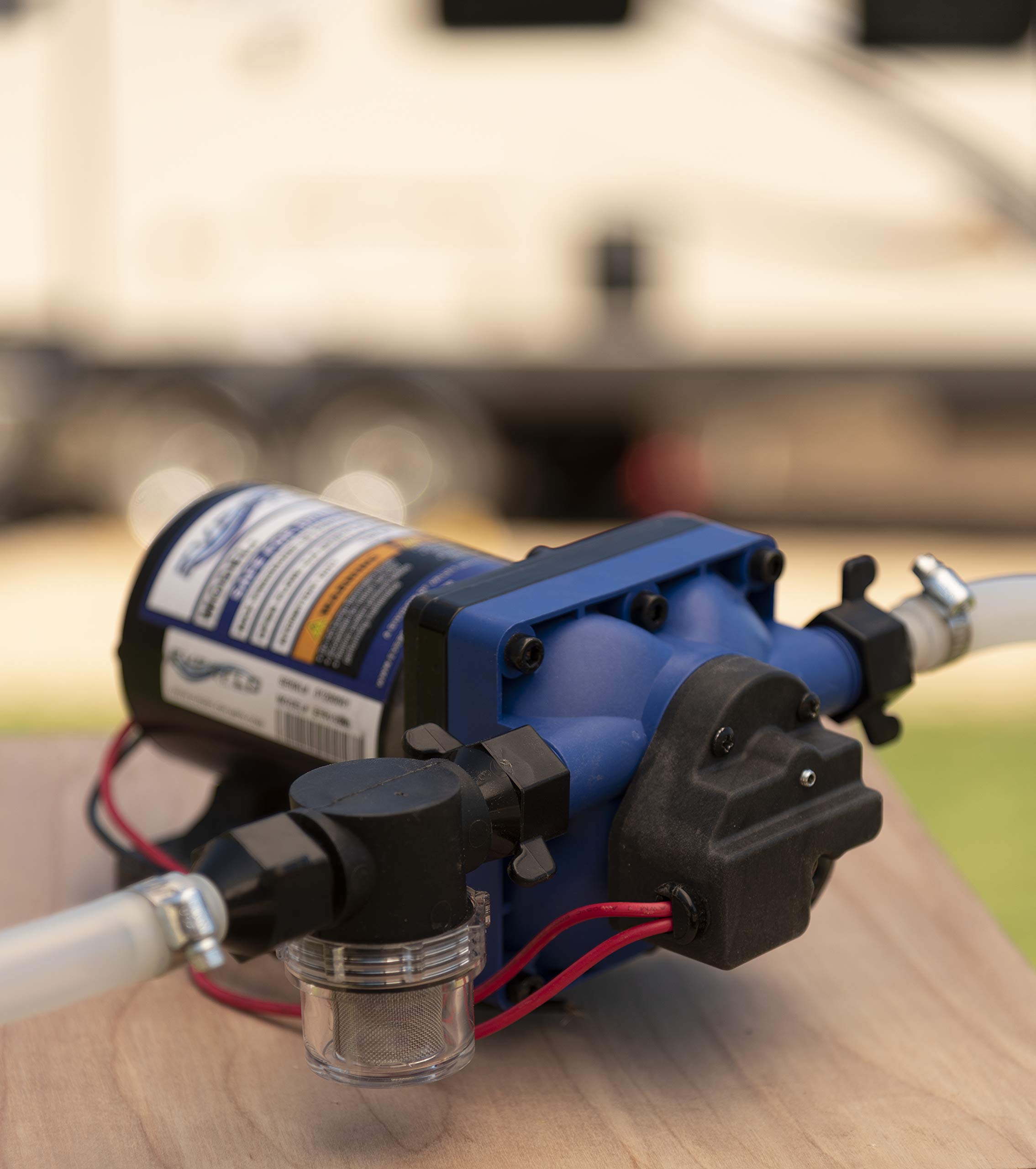 Everflo RV (Fresh Water) EFRV5000-BOX 12V Diaphragm Pump - 5.0GPM, 55 PSI Max, 1/2" NPSM Ports