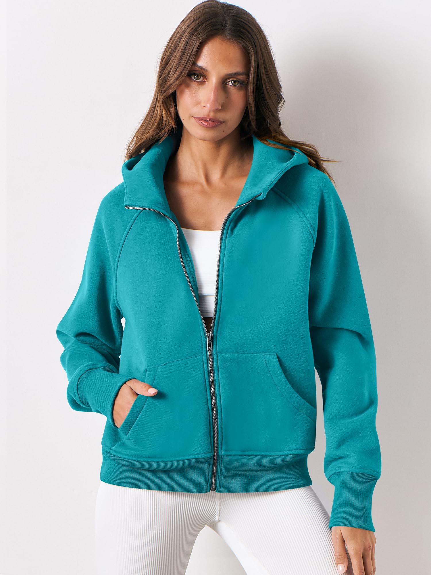 ANRABESS Womens Cropped Zip Up Hoodies Fleece Sweatshirts Zipper Jackets Hooded Pullover Sweaters 2024 Teens Preppy Clothes Medium