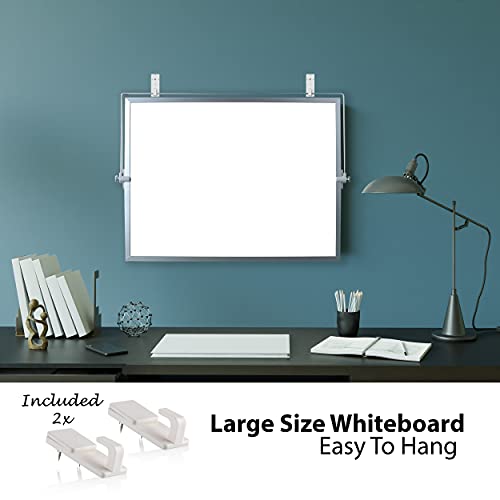 Dry Erase White Board for Desk & Wall,12"X16" Large Magnetic Desktop Whiteboard with Stand, 8 Markers, 4 Magnets,1 Eraser, Double-Sided Portable Whiteboard Easel for Office, Students Memo to Do List