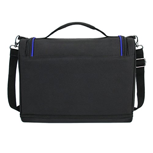 USA GEAR Mini Projector Case S7 Pro Portable Projector Bag Carrying Case with Accessory Storage - Compatible with Small LED Projectors from Vankyo, DR. J, AuKing, PVO, DBPOWER, CiBest (Blue)