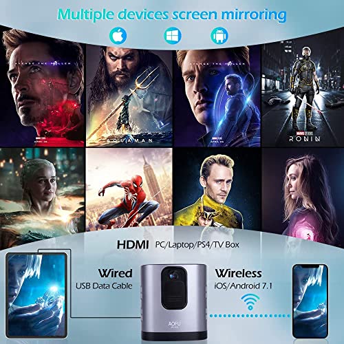 Wi-Fi Mini Projectors,150 ANSI Lumen Portable Projector,Native 1080p Full HD Resolution,110 Inch Picture,Movie Projector