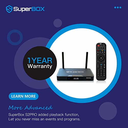 2022 Newest Super Box S3 PRO, Authorized Seller TV Box with Voice Remote and Detailed Install Instructions (2GB RAM + 32GB ROM)