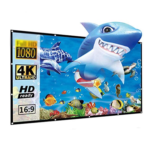 FZZDP Thicken Projector Screen,120 / 150 inch 16:9,Foldable Portable White Projection Screen Polyester Outdoor Home Theater ( Size : 150 inch )